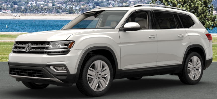 2018-VW-Atlas-Pure-White-side-view_o - Volkswagen of Midland Odessa