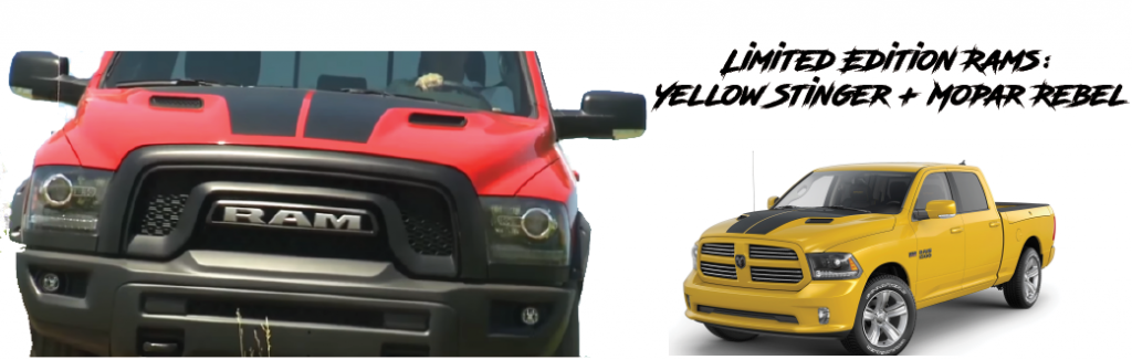 Two Limited-Edition Ram Trucks, Mopar and Yellow Stinger