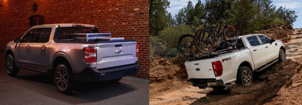 How big is the Ford Maverick compared to the Ford Ranger?