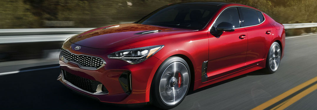 2018 Kia Stinger driving on road