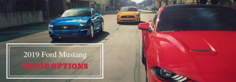 What are the Exterior Color Options for the 2019 Ford Mustang?